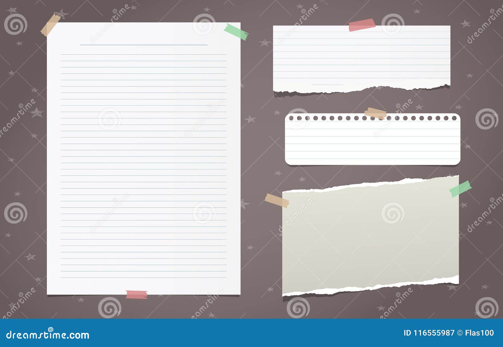 Torn White Lined Note Paper Pieces, Notebook Sheet for Text Stuck on ... Torn White Lined Note Paper Pieces, Notebook Sheet for Text Stuck on ...