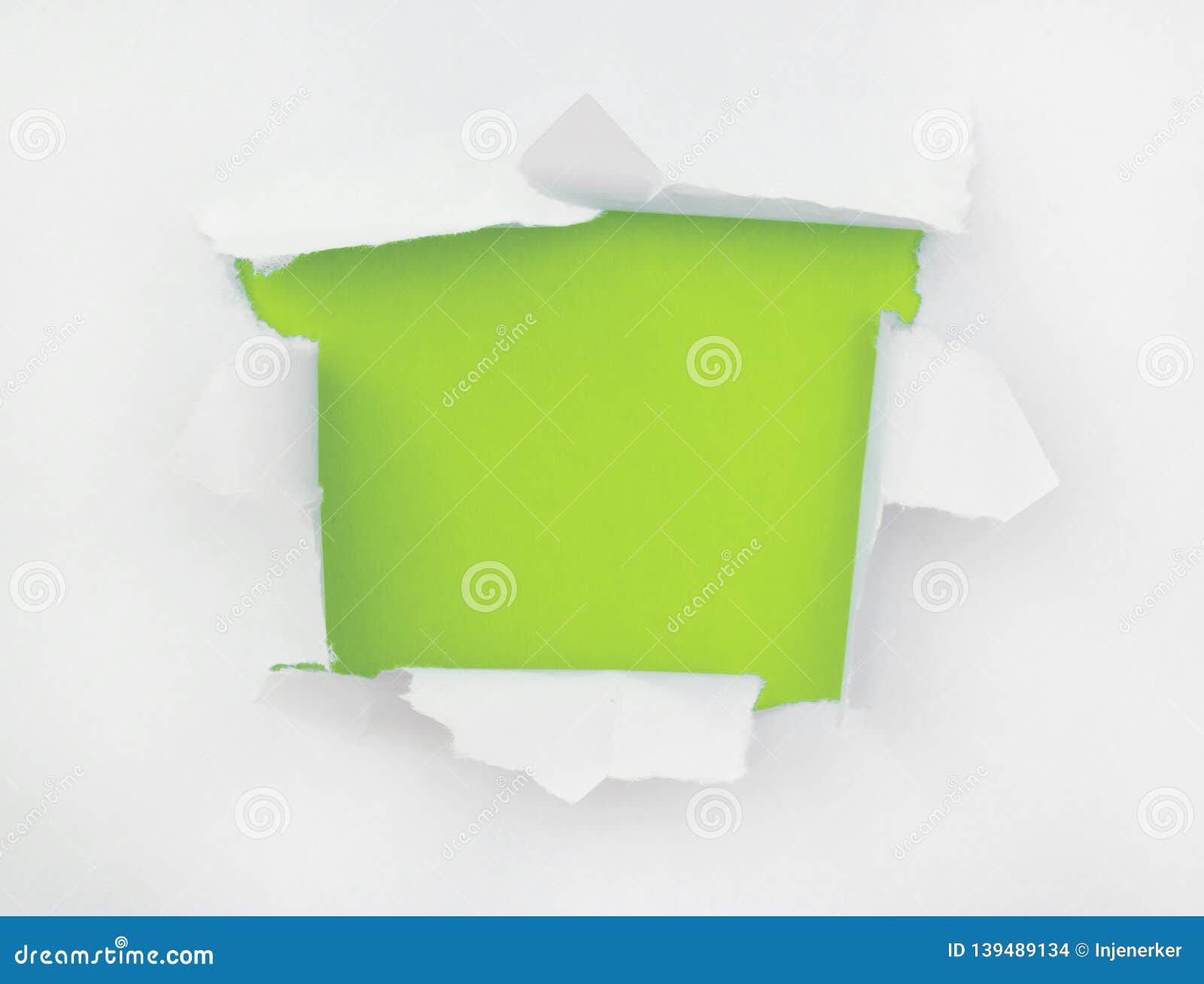 The Torn Paper with an Opening for a Text or Image Insert Stock Photo ...