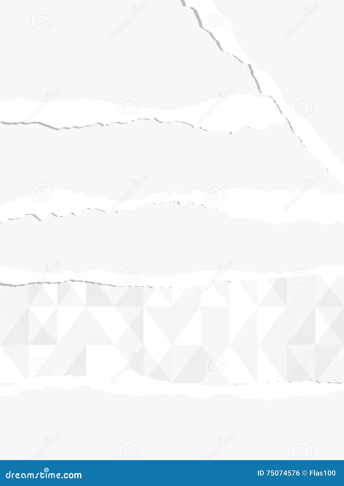 Torn White Paper Pieces are Stuck on Pattern Created of Triangle Shapes ...