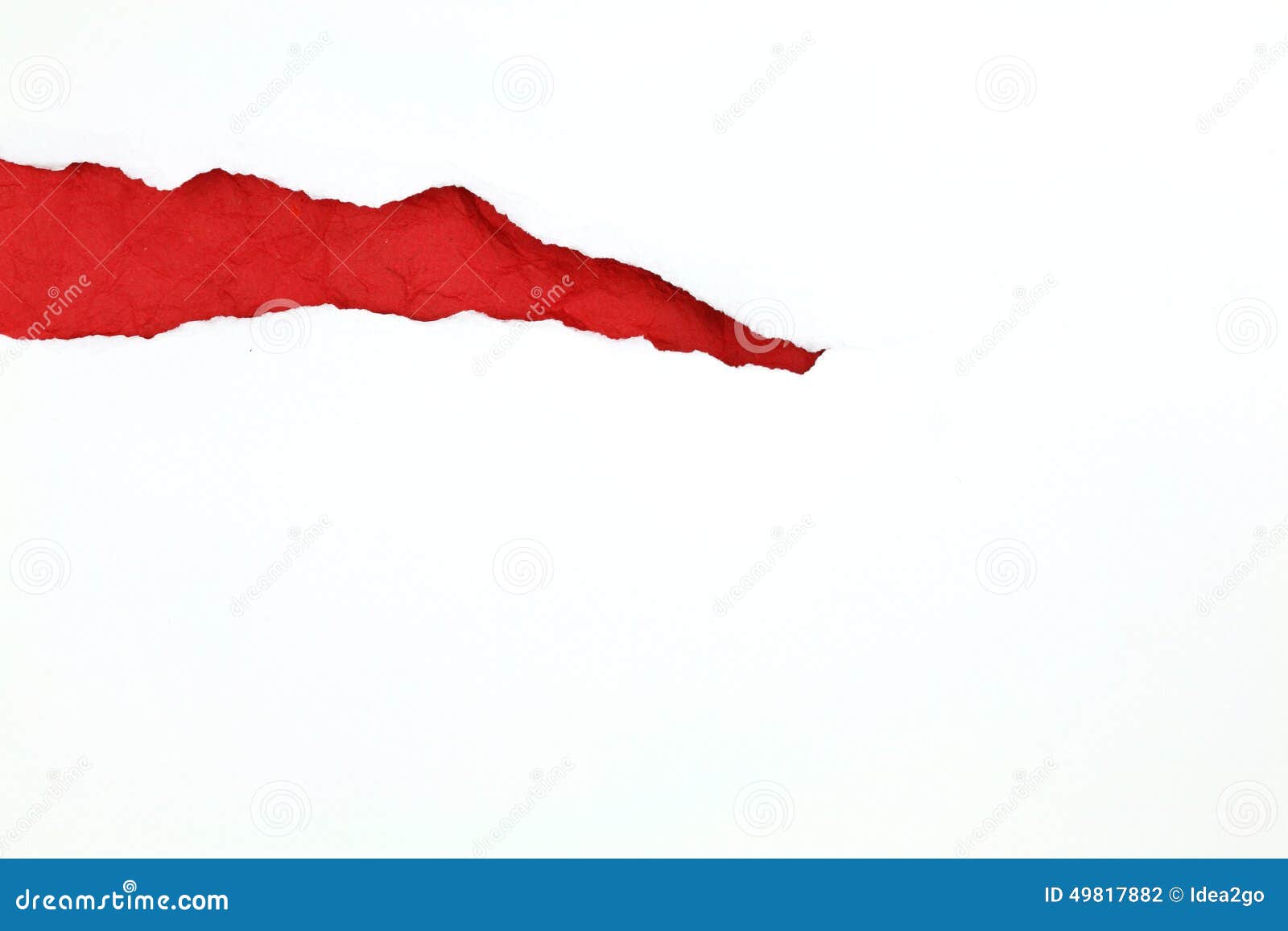 Torn White Paper with Red Paper Inside Stock Photo - Image of layer ...