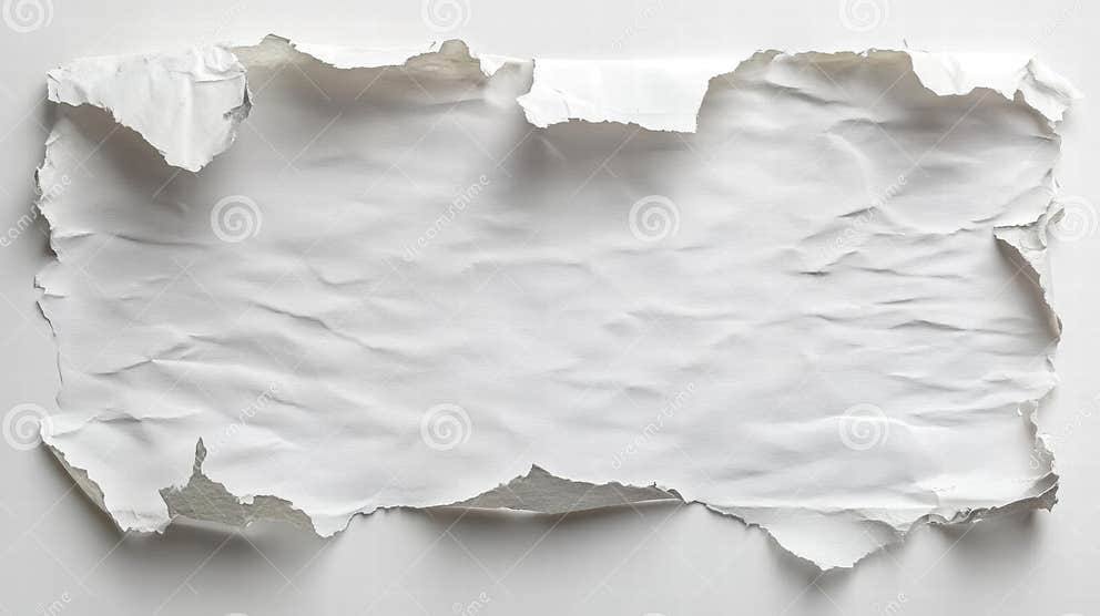 Torn White Paper Texture, a Blank Canvas for Creativity Stock ...