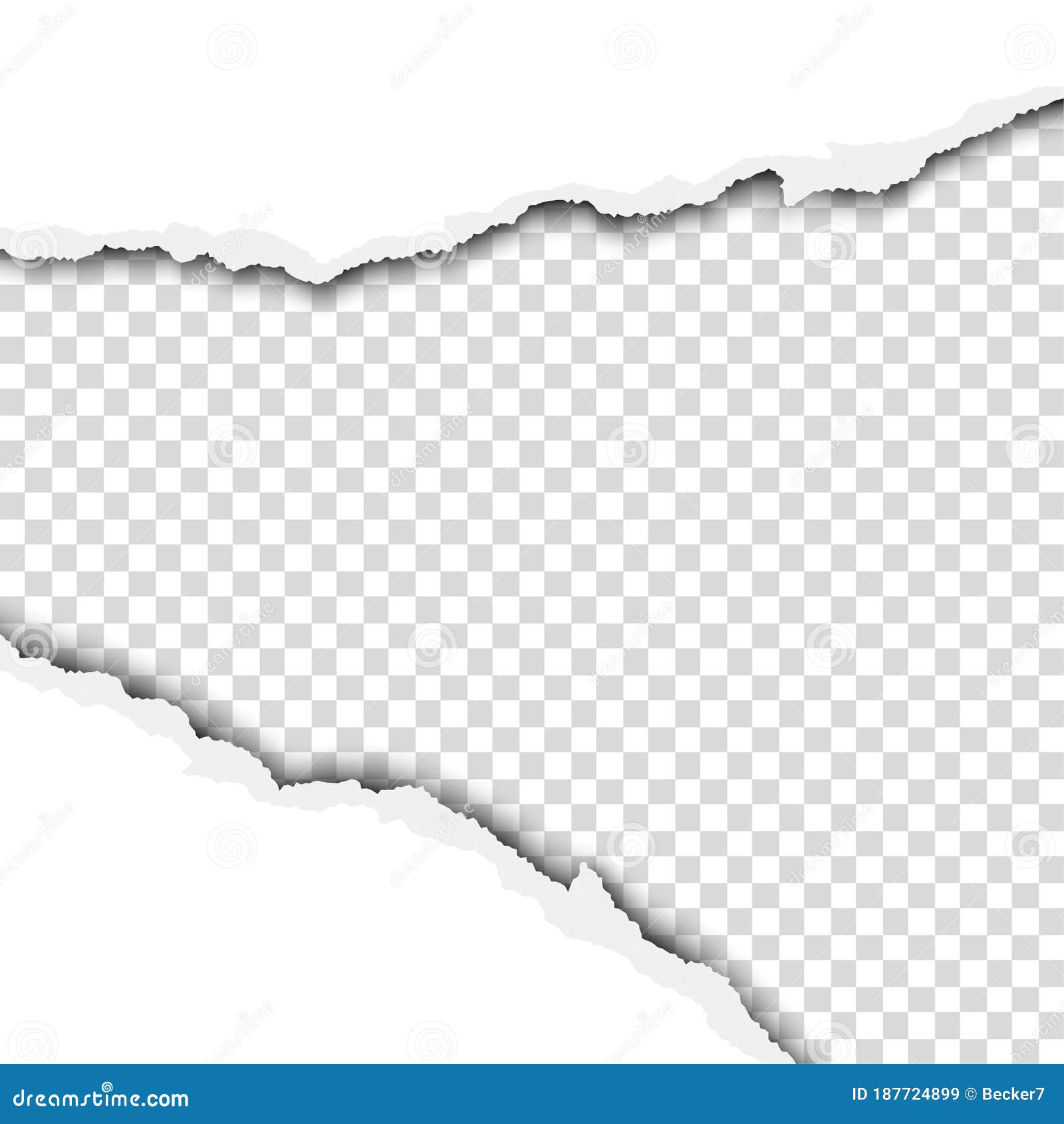 Torn Wide Hole in Whitesheet of Paper with Transparent Background of ...