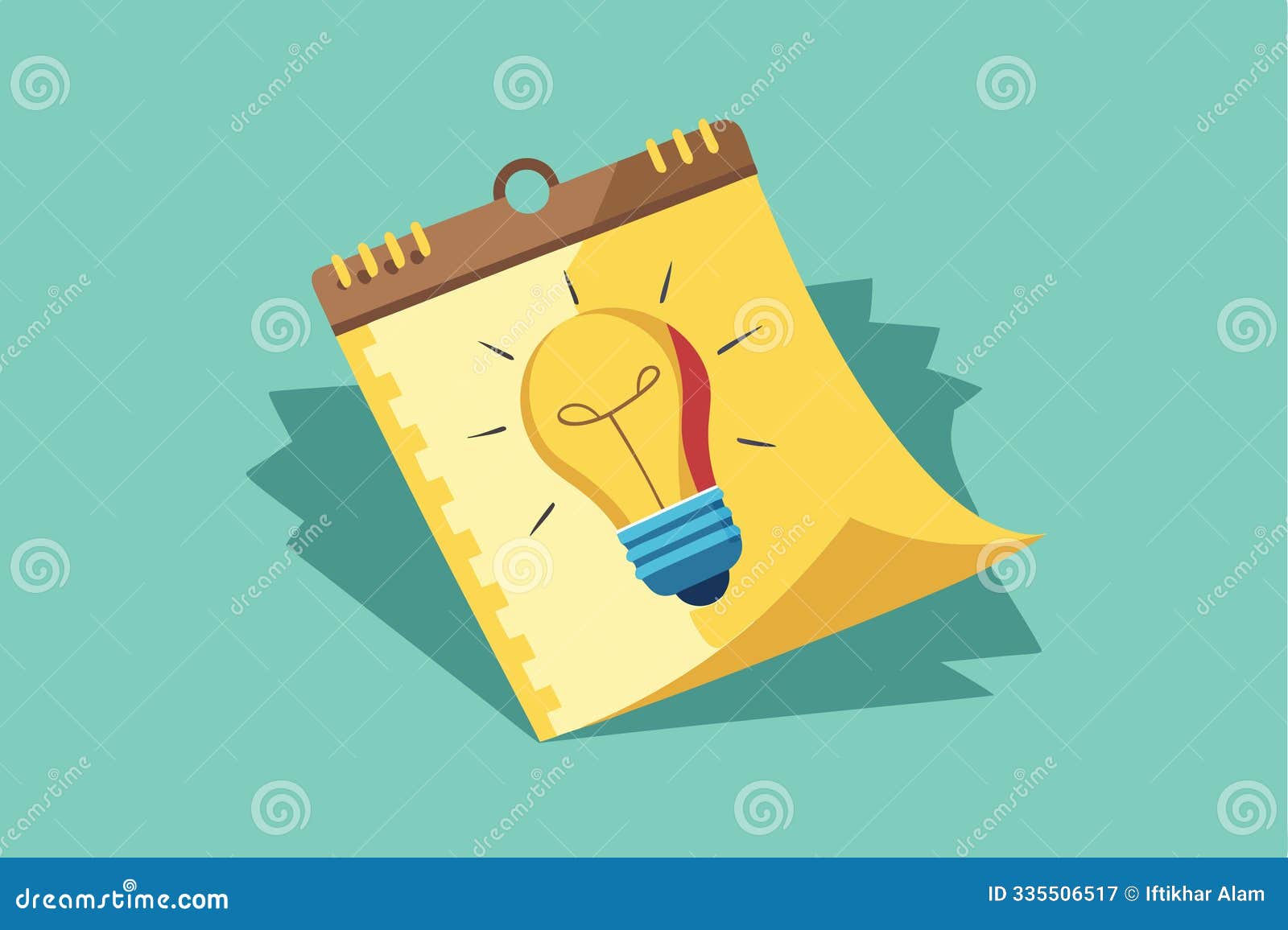 A Torn Yellow Notepad Displays a Light Bulb Drawing, Symbolizing ...