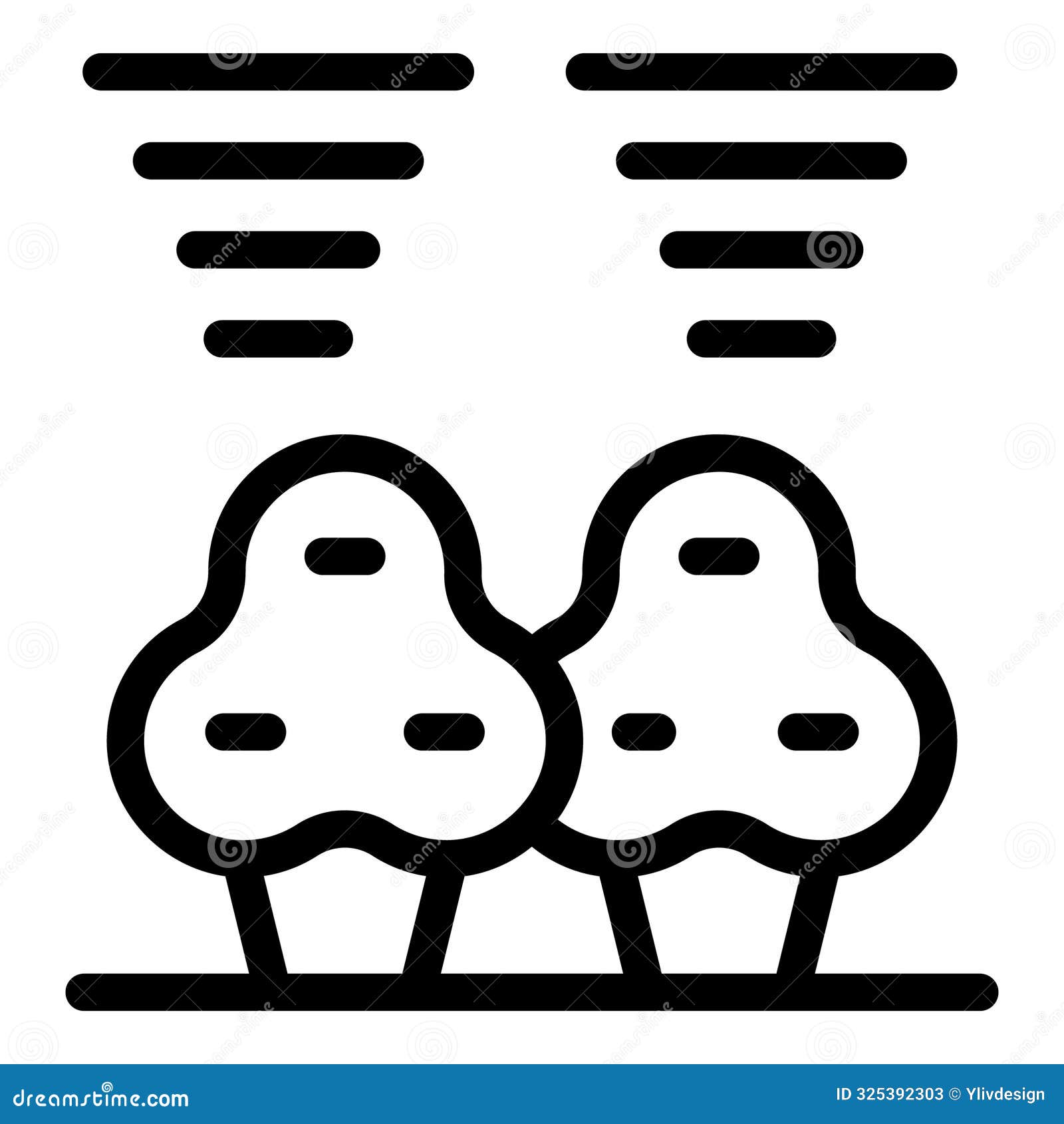 Tornado Approaching Trees Icon, Storm Destroying Forest Symbol Stock ...