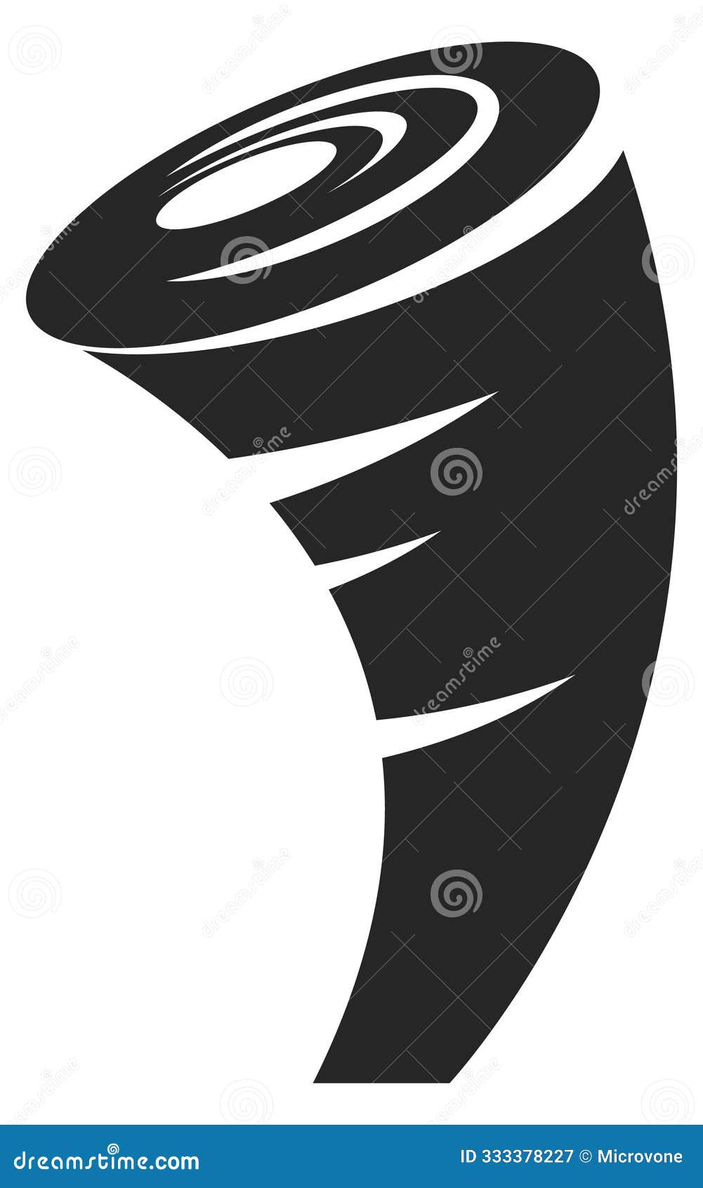 Tornado Black Icon. Storm Wind Catastrophe Symbol Cartoon Vector ...