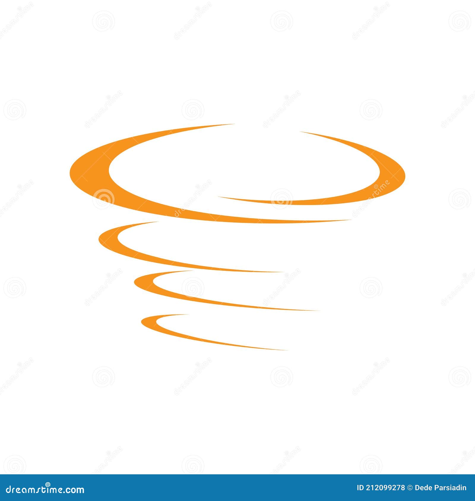 Cyclone Logo. Simple Icon With Blue Gradient. Dynamic Elements As ...