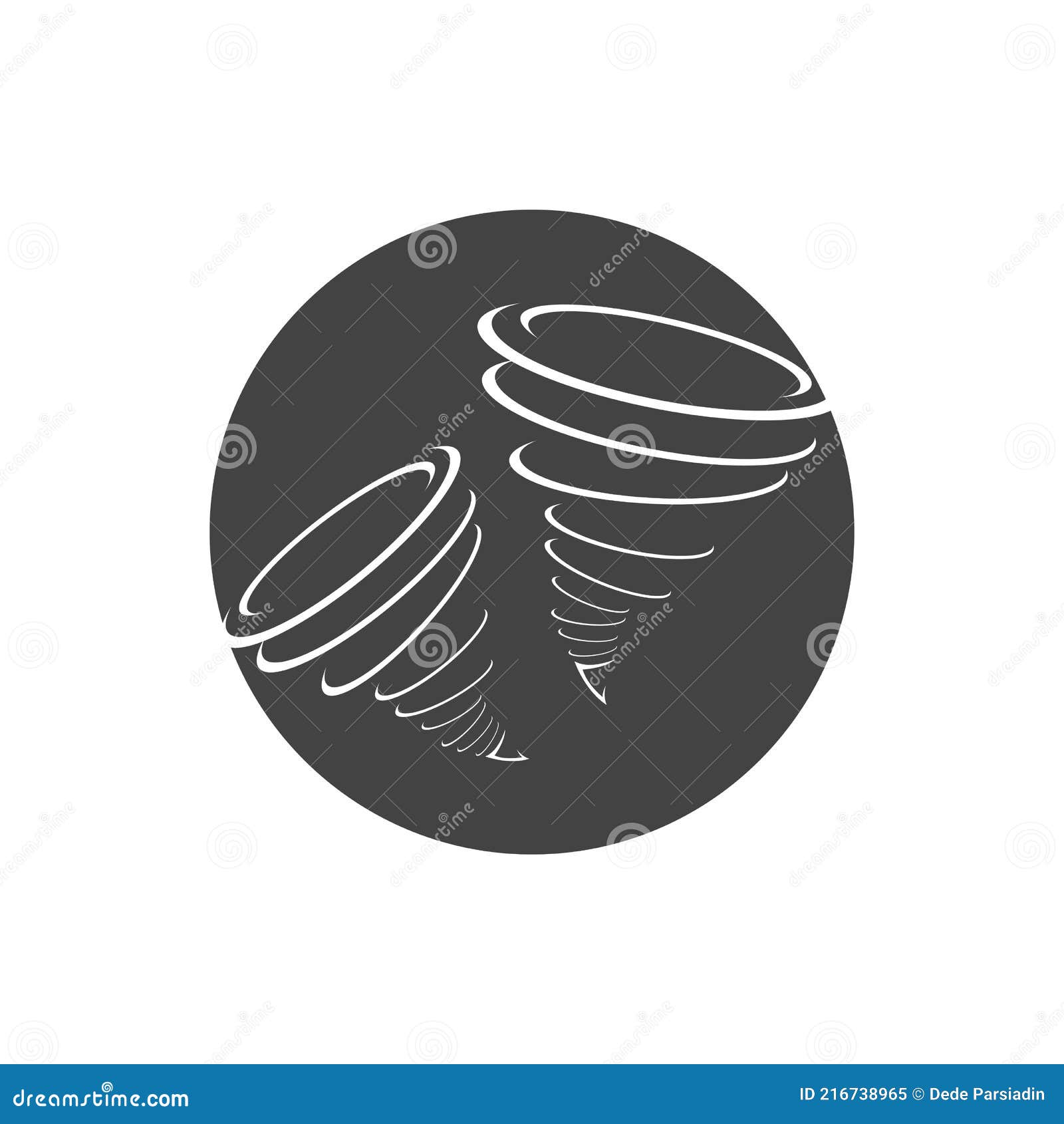 Cyclone Logo. Simple Icon With Blue Gradient. Dynamic Elements As ...