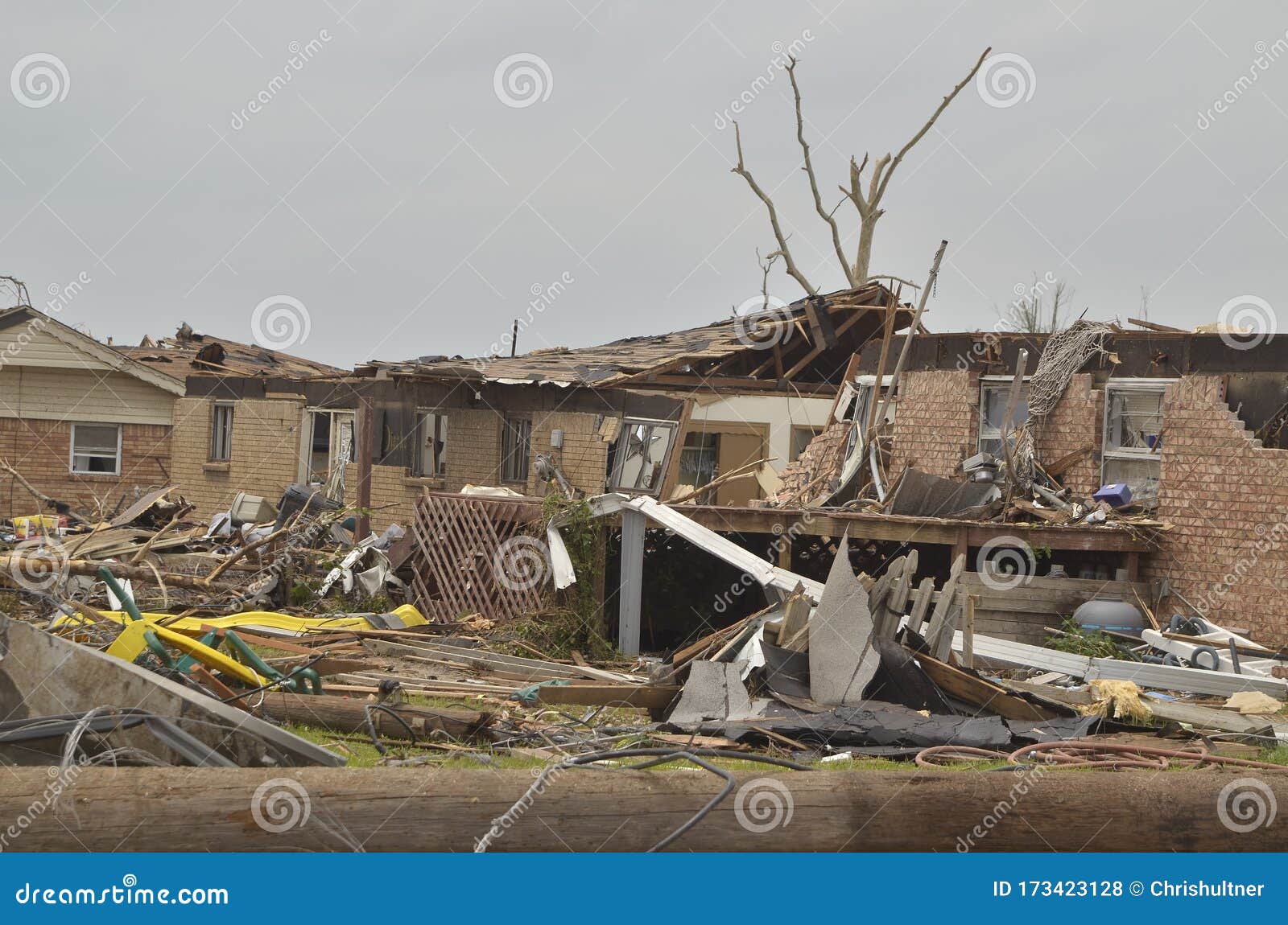 Tornado Damage from Spring Thunder Storms Editorial Stock Photo - Image ...