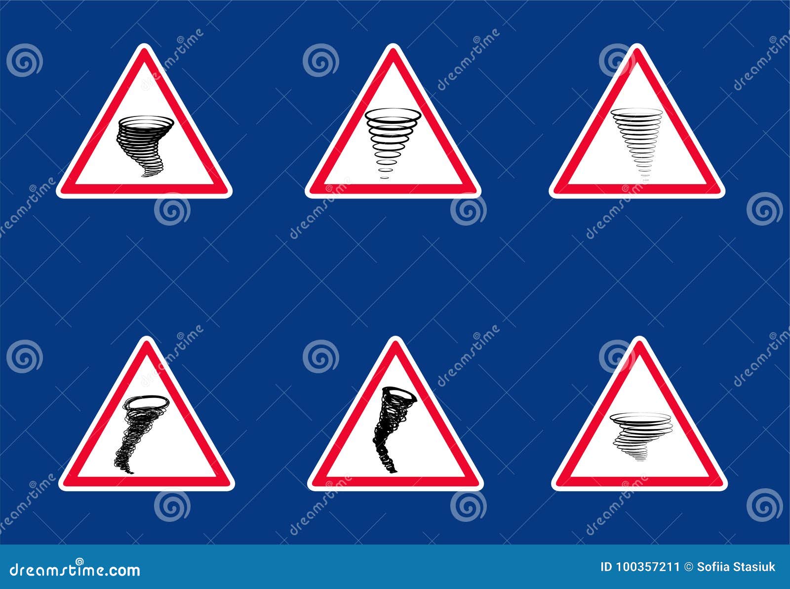 Tornado danger signs stock vector. Illustration of avalanche - 100357211