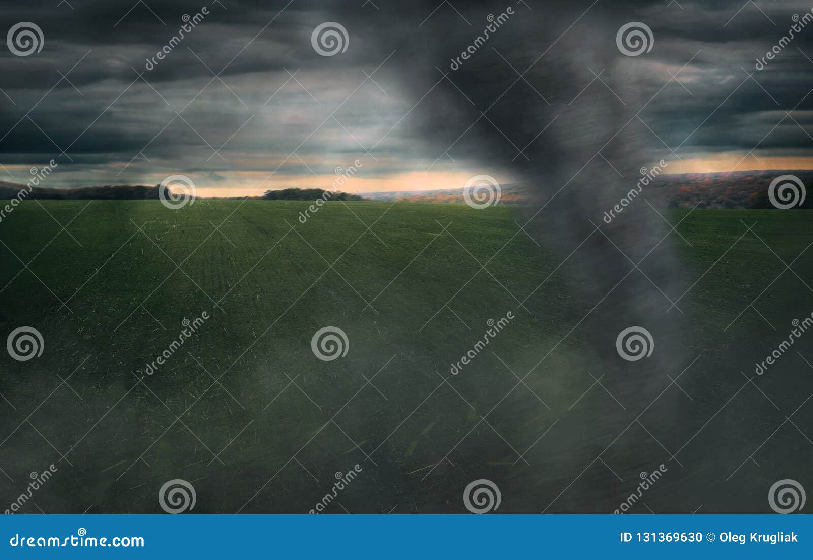 A Rope Tornado Funnel Dissipates Underneath The Updraft Of A Supercell ...