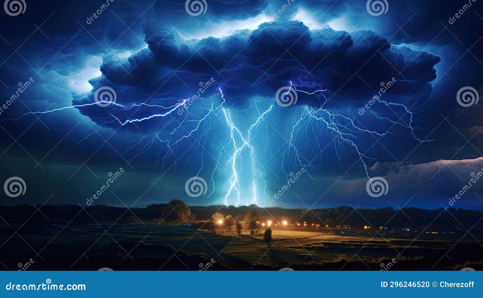 Tornado of the Future with Lightning Stock Photo - Image of bright, storm: 296246520