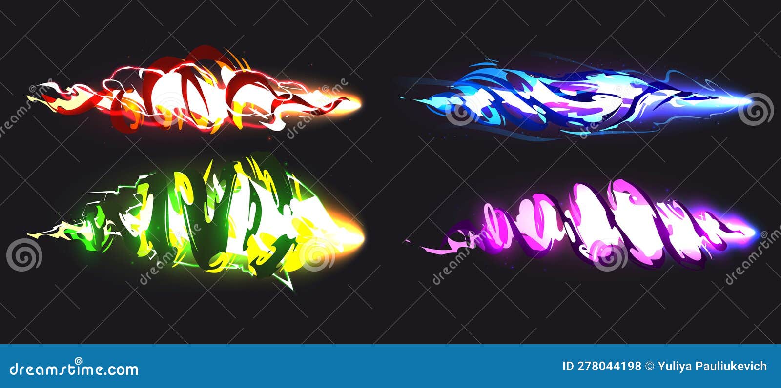 Tornado Game Vfx, Storm Blast Trail Vector Effect Stock Illustration ...