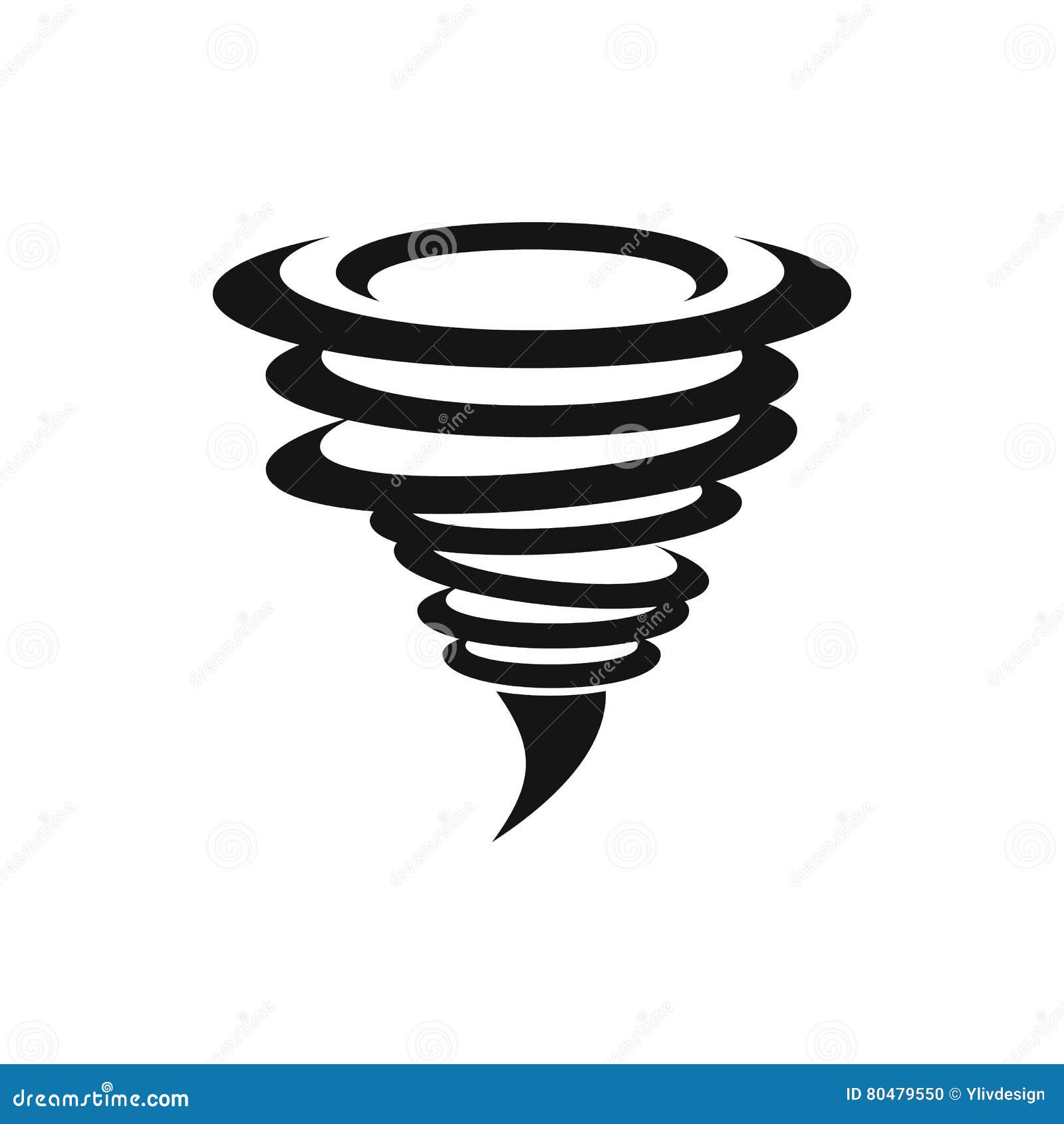 Tornado Icon. Tornado Storm Sign Isolated On White Cartoon Vector ...