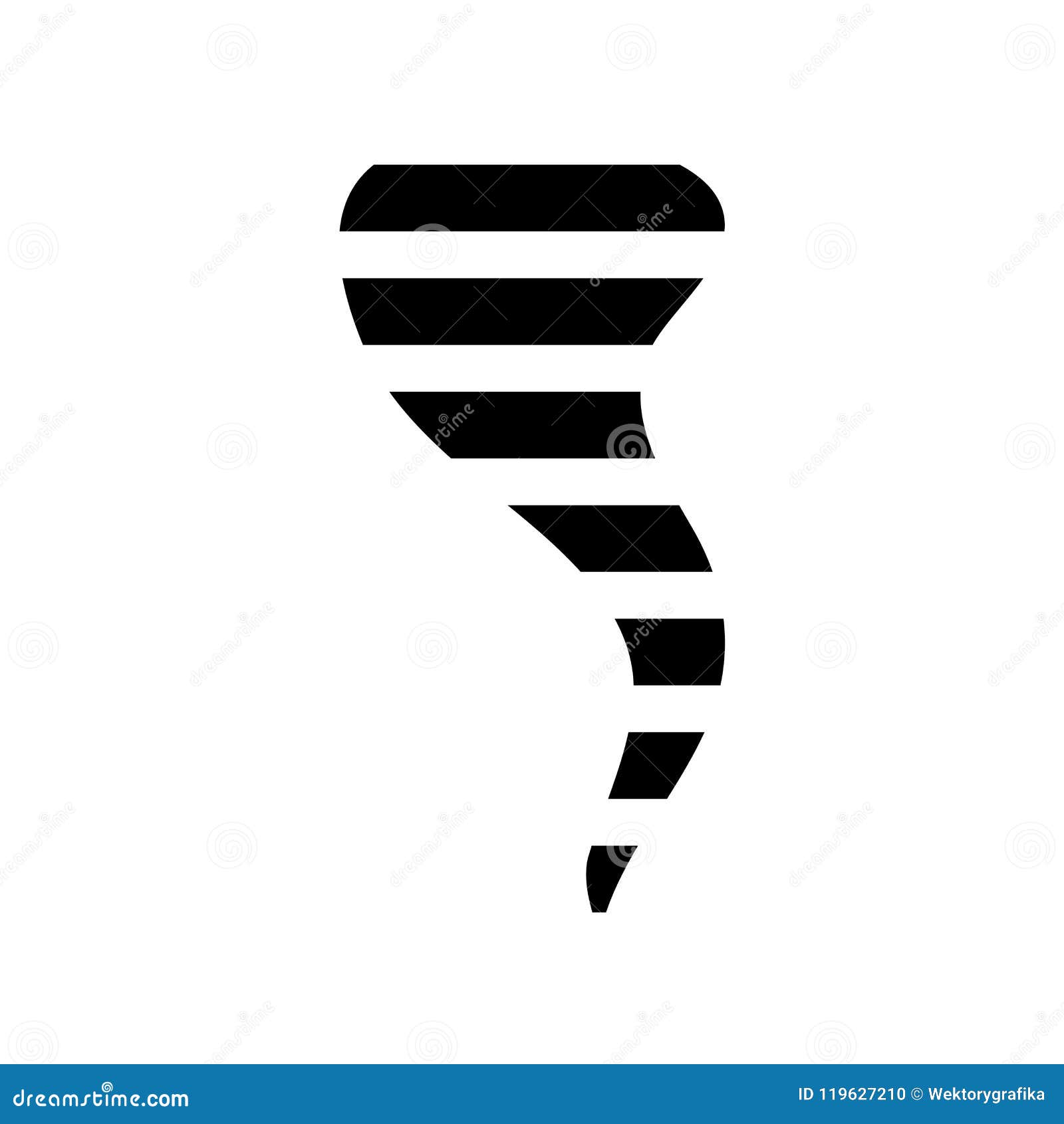 Tornado Icon Vector, Cyclone, Hurricane Design Isolated On White ...