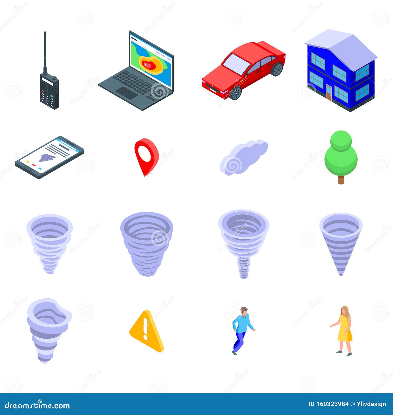 Tornado Icons. Twisting Funnel Logo Collection. Galaxy, Universe Vector ...