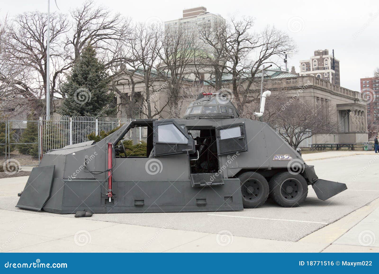 Tornado Intercept Vehicle (TIV) Editorial Photo - Image of downtown ...