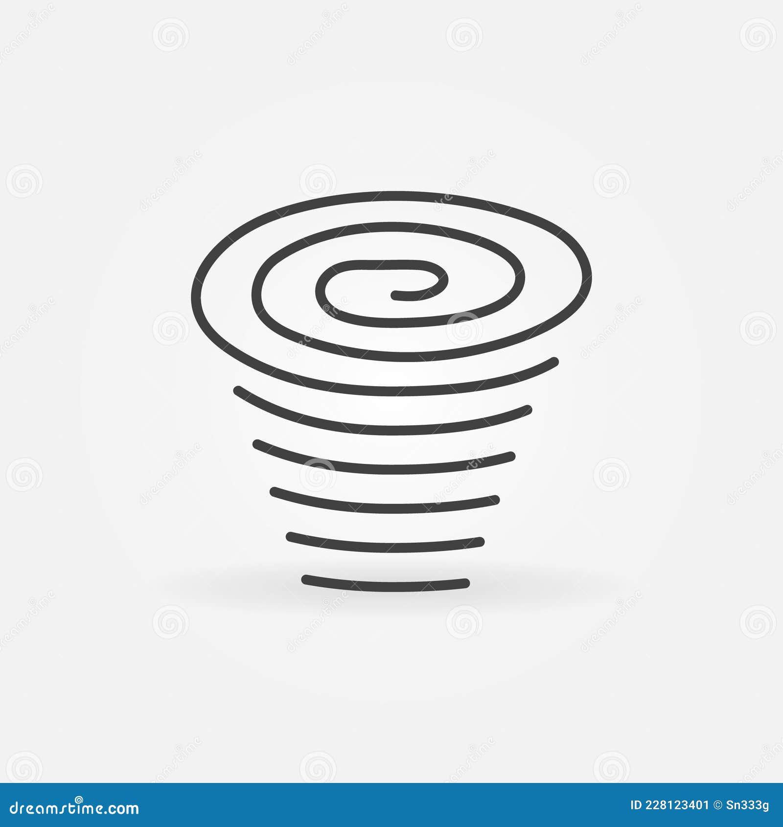 Tornado Linear Icon. Cyclone or Storm Vector Outline Symbol Stock ...