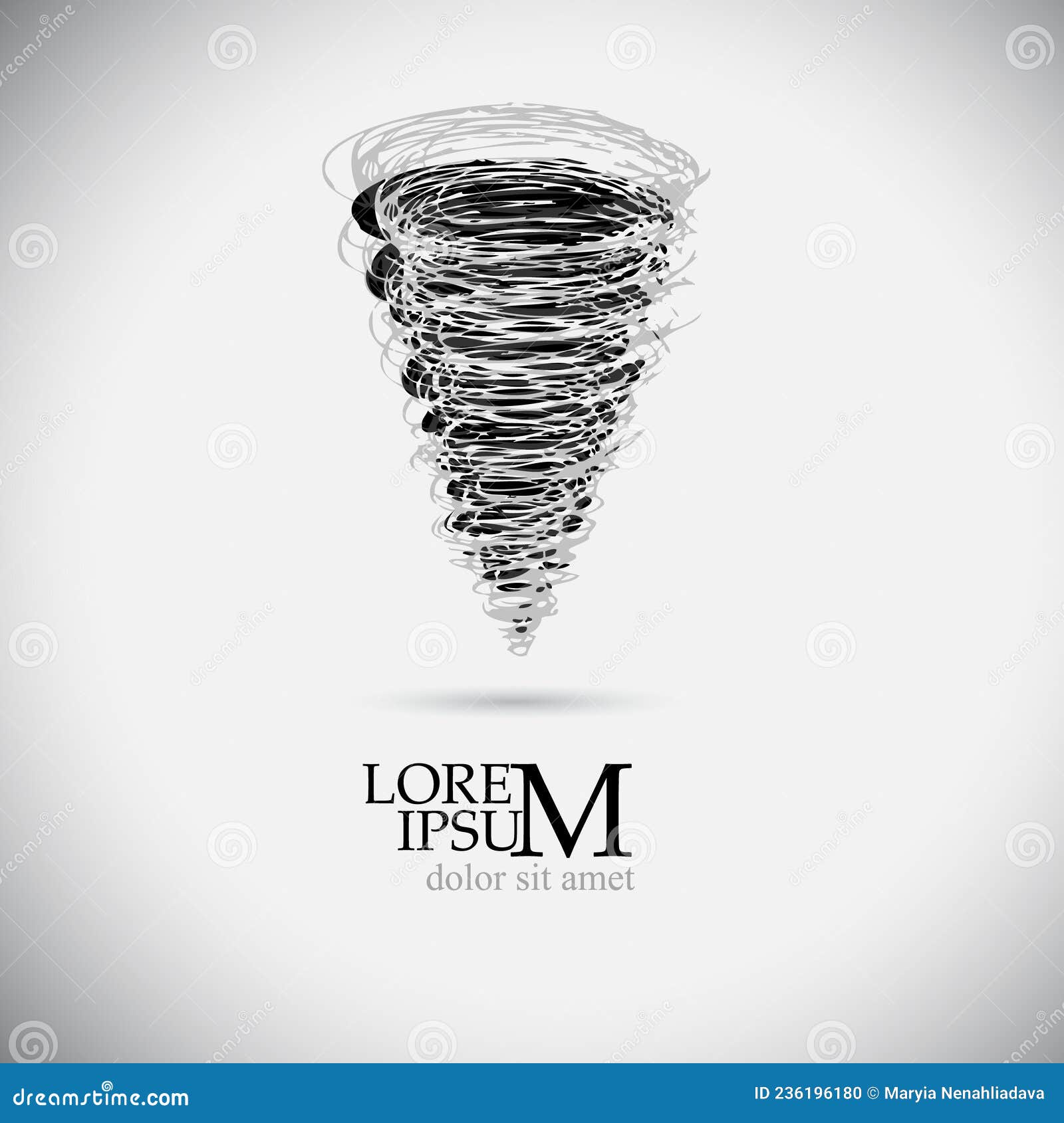 Tornado Object. the Vortex of the Logo. Vector Illustration Stock ...