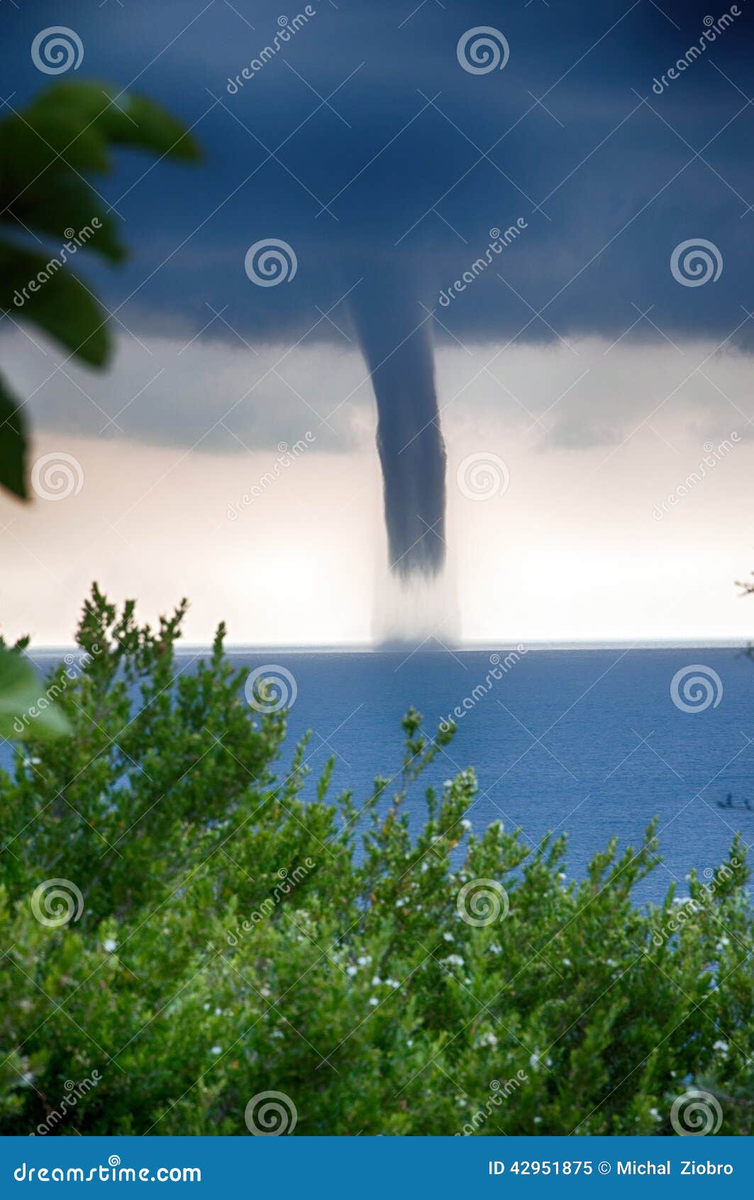 Tornado over the sea stock image. Image of landscape - 42951875