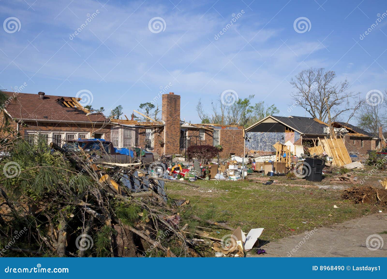 Tornado Path of Destruction Stock Photo - Image of active, nature: 8968490