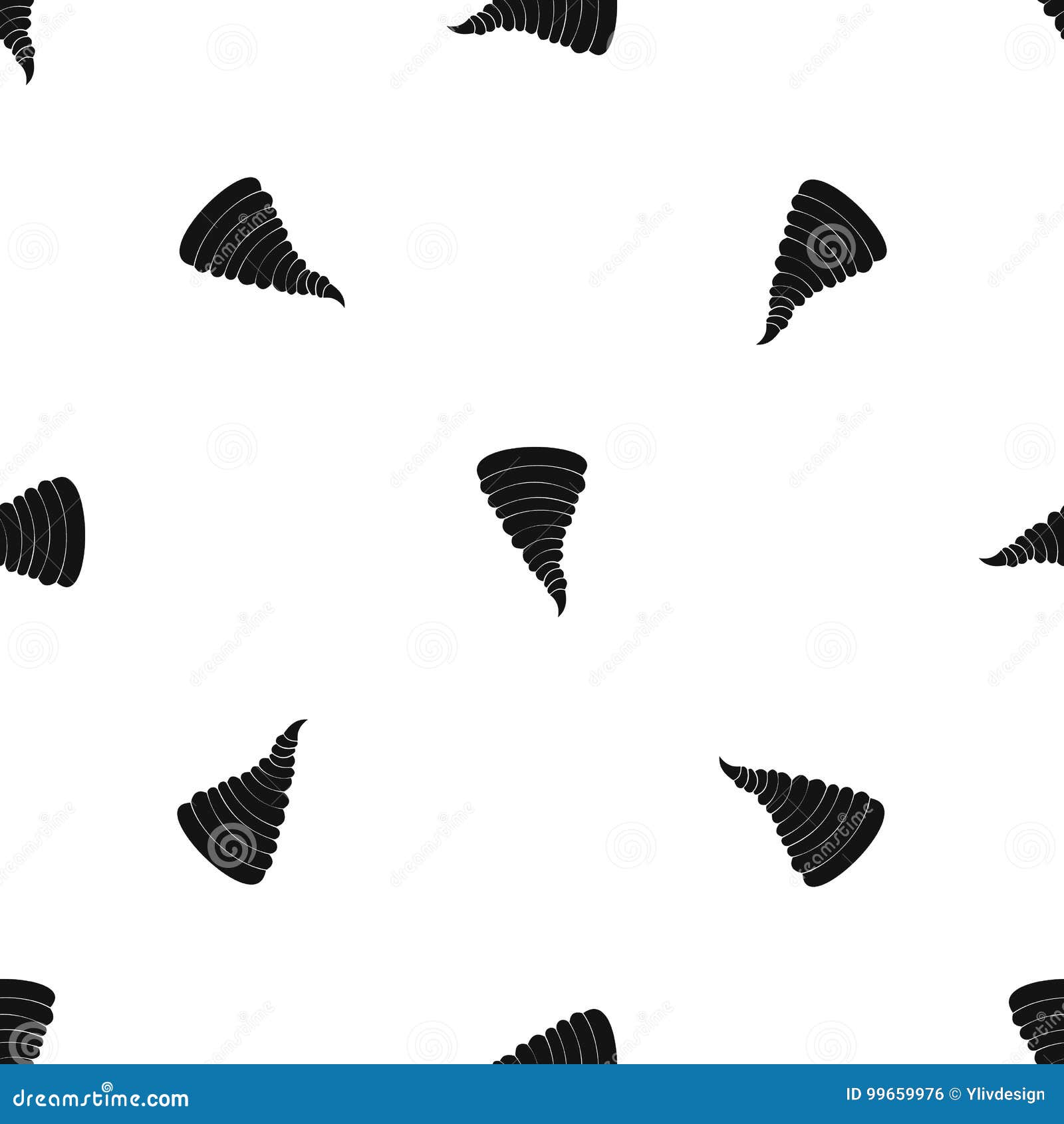 Tornado Pattern Seamless Black Stock Vector - Illustration of dangerous ...