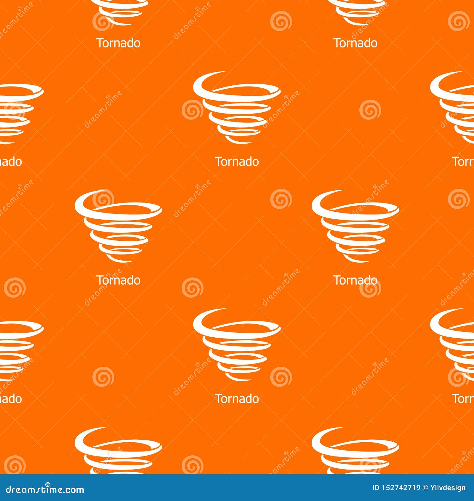 Tornado Pattern Vector Orange Stock Vector - Illustration of disaster ...