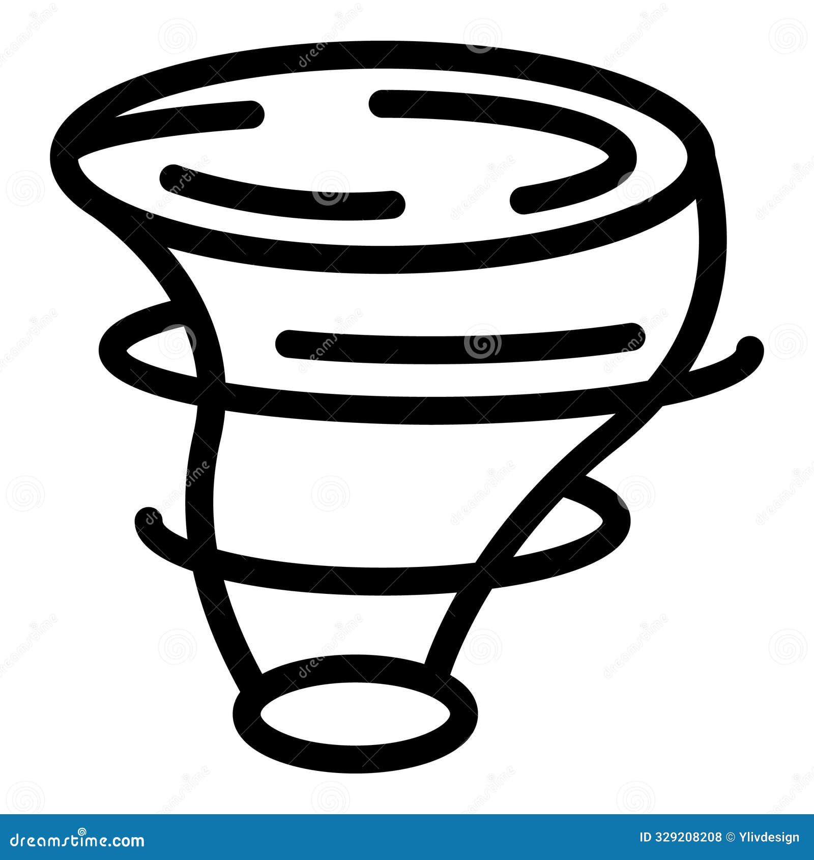 Tornado Rotating and Destroying with Strong Wind Flow Stock ...