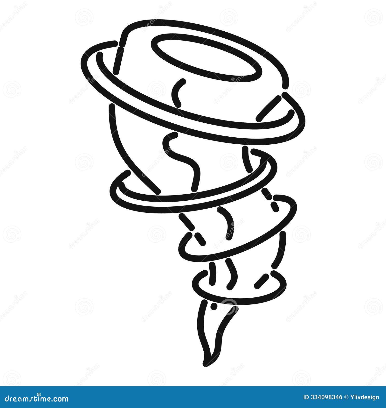 Tornado Rotating and Forming a Destructive Vortex Stock Vector ...