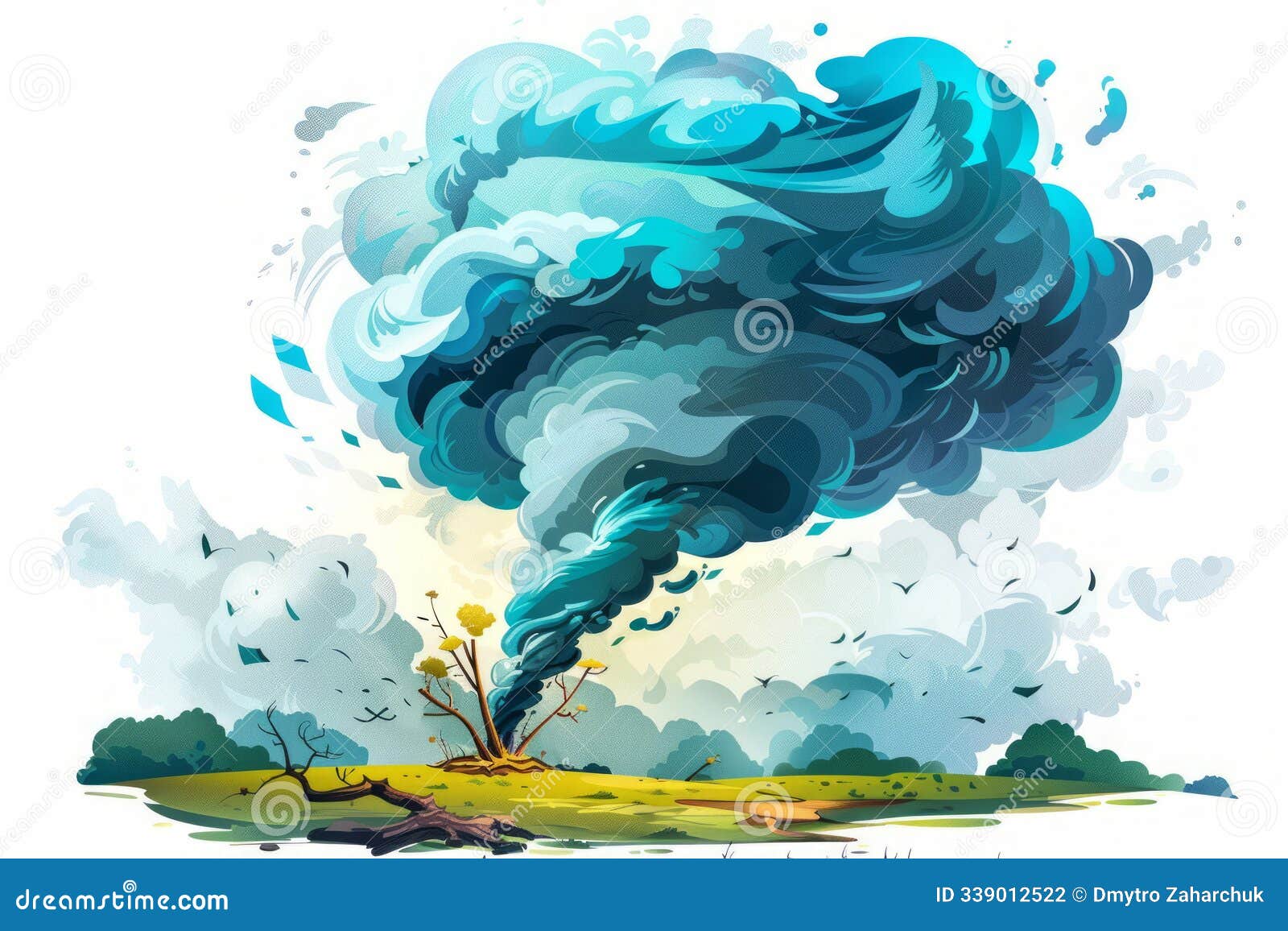 Tornado S Structure, Including the Funnel Cloud, Debris Cloud, and ...
