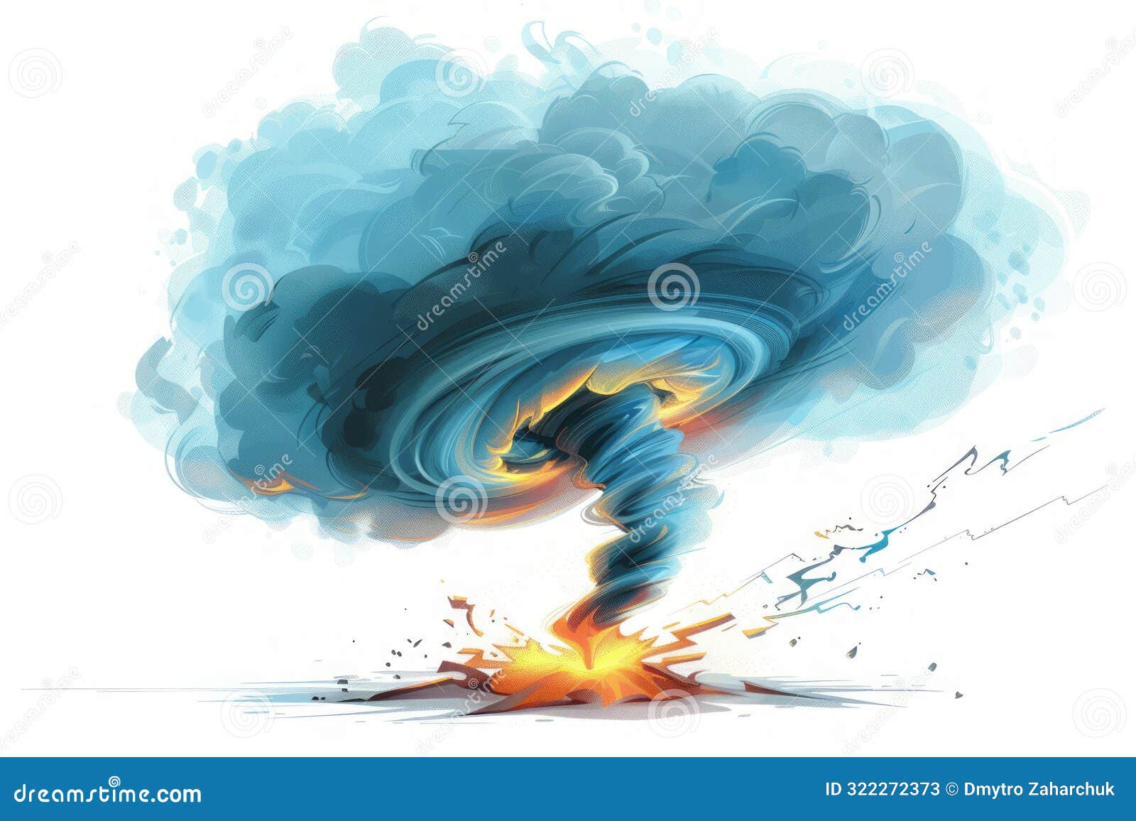 Tornado S Structure, Including the Funnel Cloud, Debris Cloud, and ...