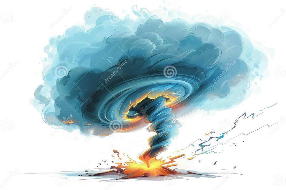 Tornado S Structure, Including the Funnel Cloud, Debris Cloud, and ...