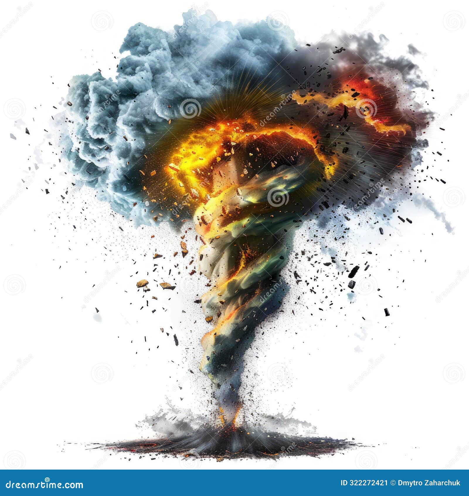 Tornado S Structure, Including the Funnel Cloud, Debris Cloud, and ...