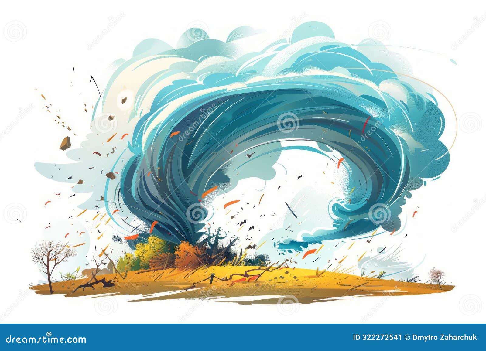 Tornado S Structure, Including the Funnel Cloud, Debris Cloud, and ...
