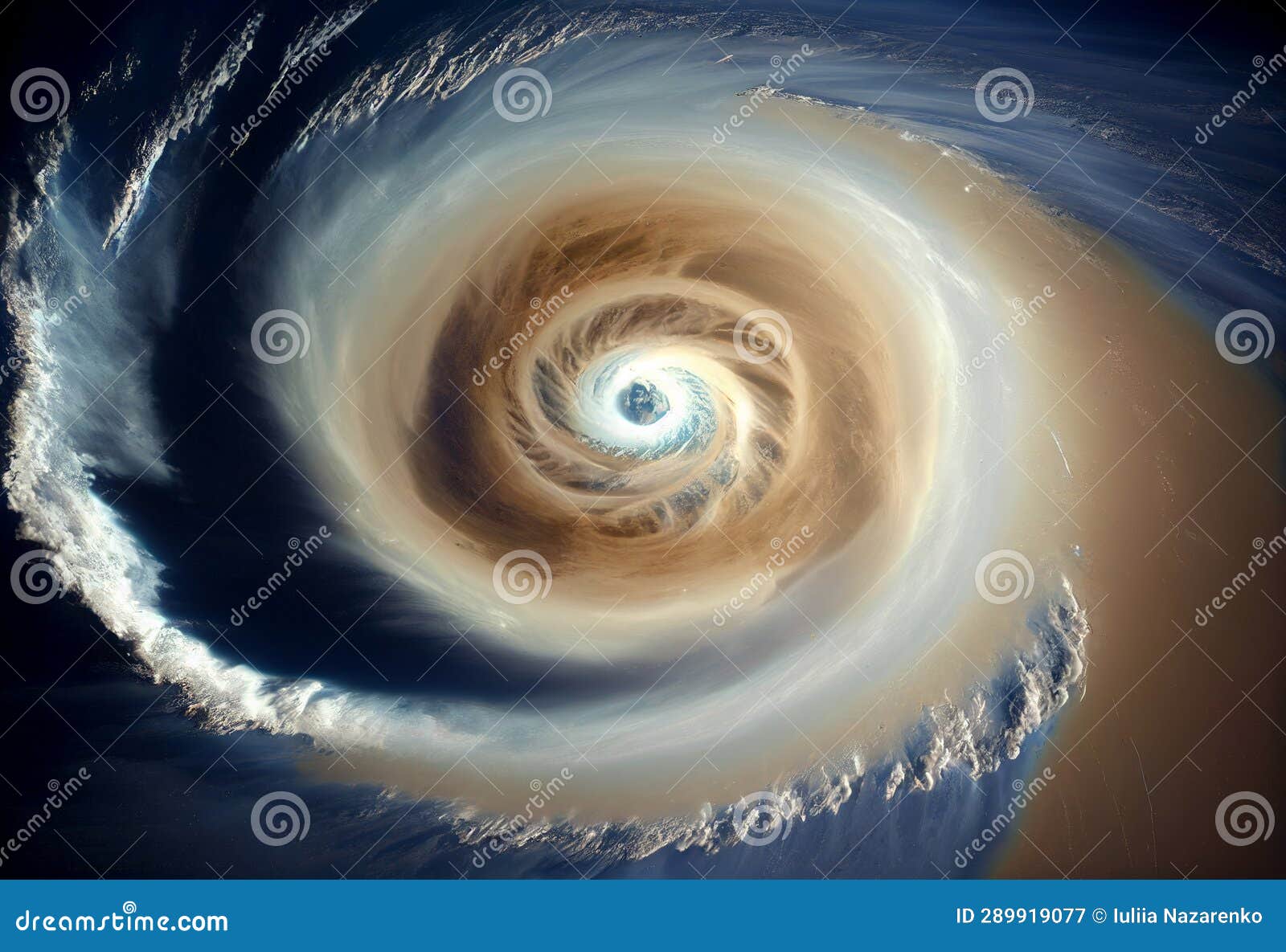 Tornado Seen from Space. AI Generated Stock Image - Image of wind ...