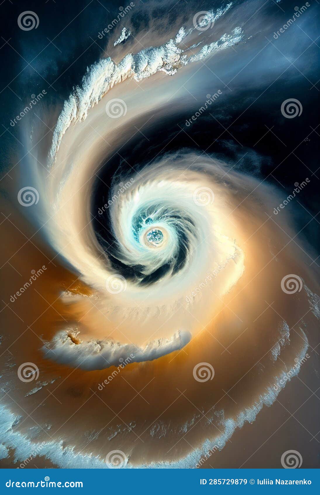 Tornado Seen from Space. AI Generated Stock Illustration - Illustration ...