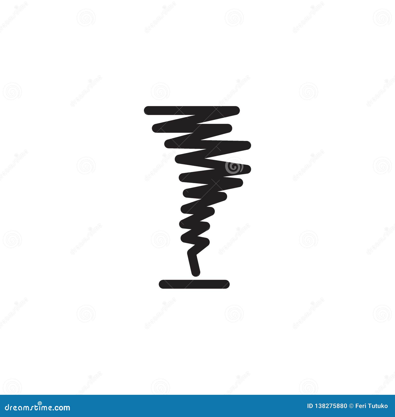 Tornado vector icon stock illustration. Illustration of disaster ...