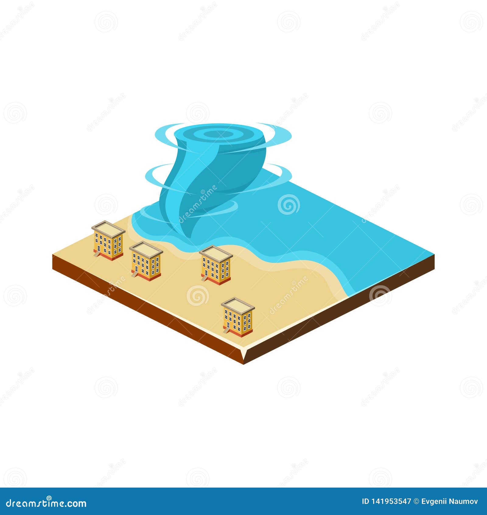 Tornado on Water. Natural Disaster Icon. Vector Illustration Stock ... Tornado on Water. Natural Disaster Icon. Vector Illustration Stock ...