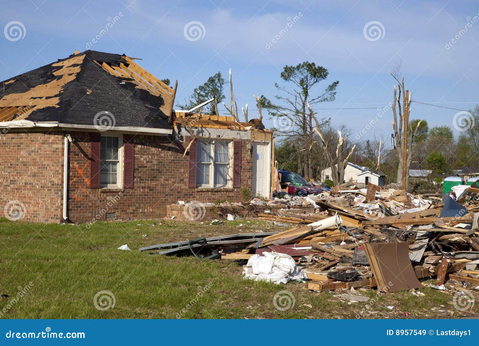 Tornadoe path stock image. Image of disaster, dangerous - 8957549