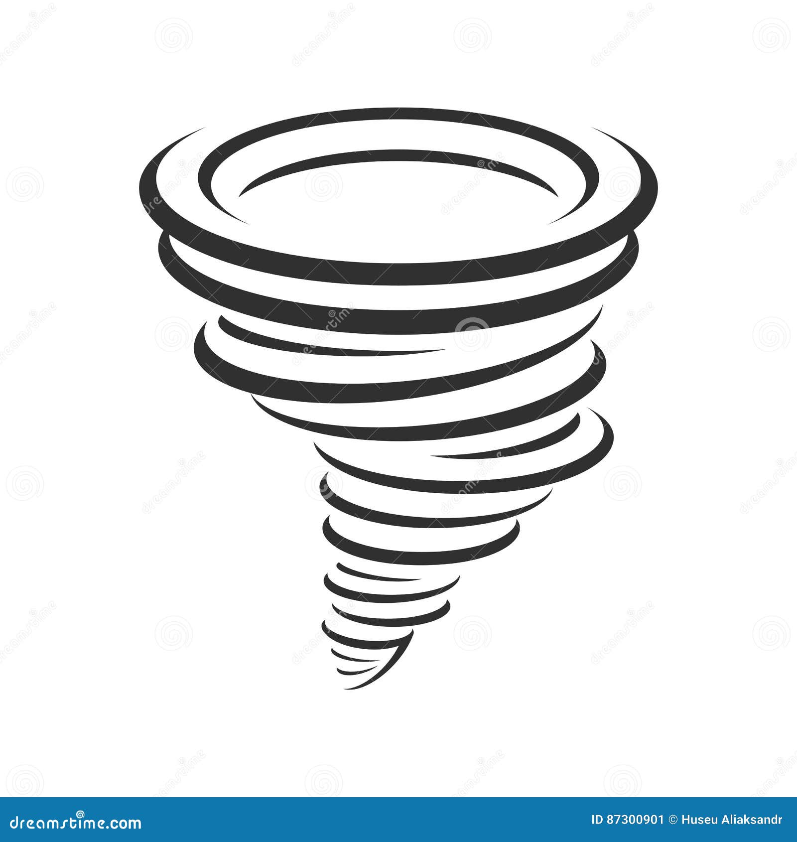Tornadoes vector icon. stock vector. Illustration of phenomenon - 87300901