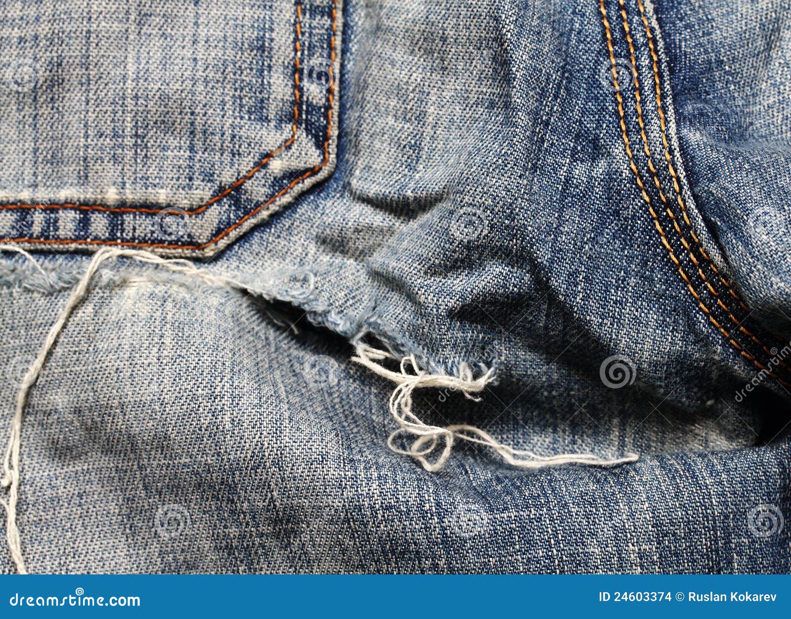 Torned jeans. stock photo. Image of torned, torn, close - 24603374