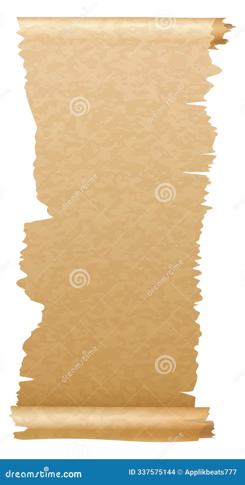 Torned Paper Scroll. Old Manuscript Texture Banner Stock Illustration ...