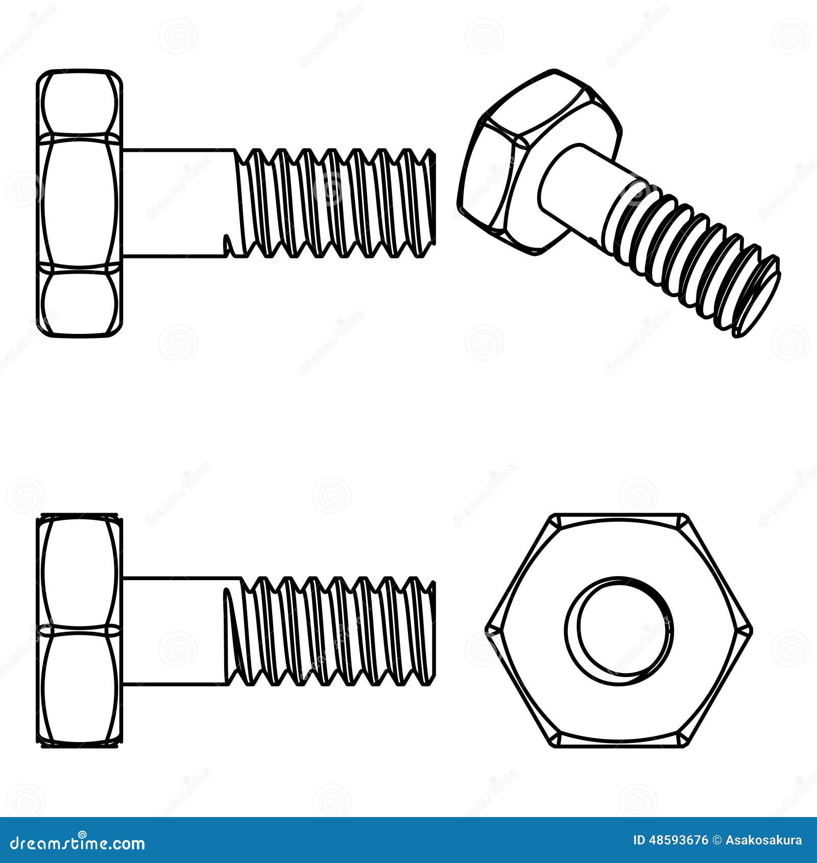 Tornillo Y Tuerca Dibujo at Sam Moonlight blog
