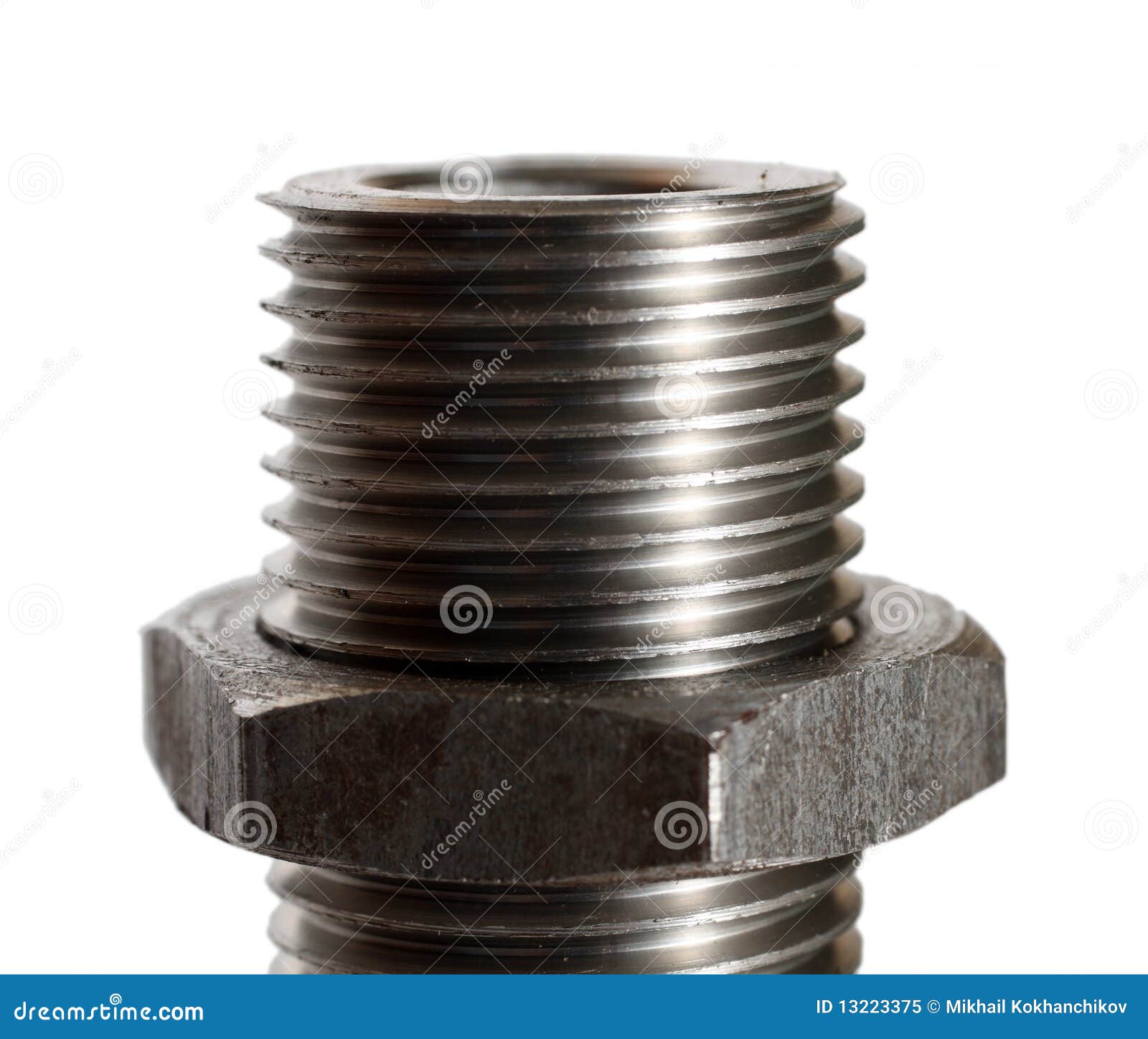 Tornillo Grande Con El Primer De La Tuerca Imagen de archivo - Imagen ...