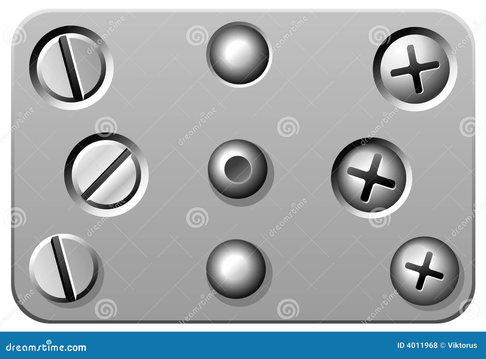 Tornillos y remaches ilustración del vector. Ilustración de cinc - 4011968