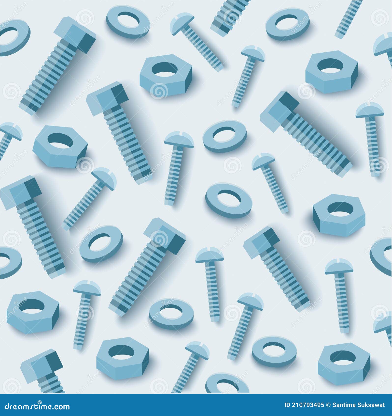 Tornillos Y Tuercas Fondo Vector Ilustración Ilustración del Vector ...