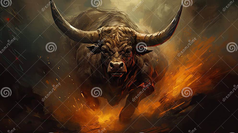 Toro Toro Concept, Raging Bull Stock Illustration - Illustration of ...