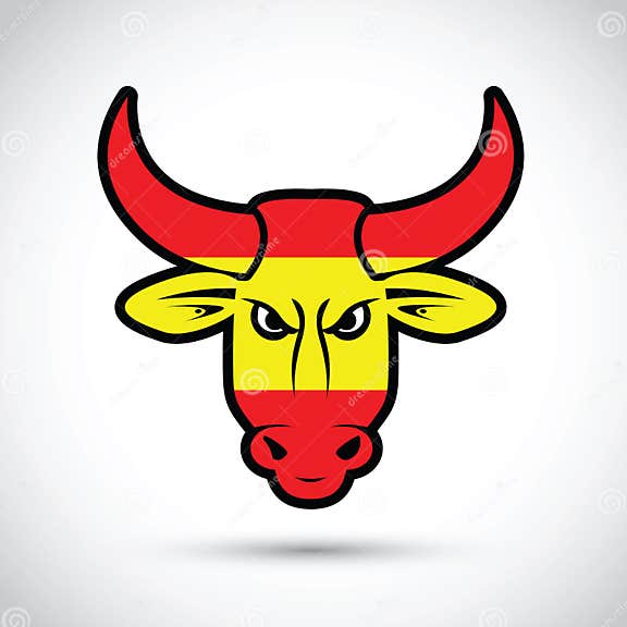 Toro español ilustración del vector. Ilustración de icono - 66020440