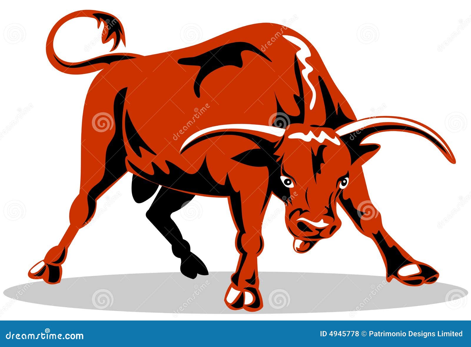 Toro Rojo El Rabiar Fotos de archivo libres de regalías - Imagen: 4945778