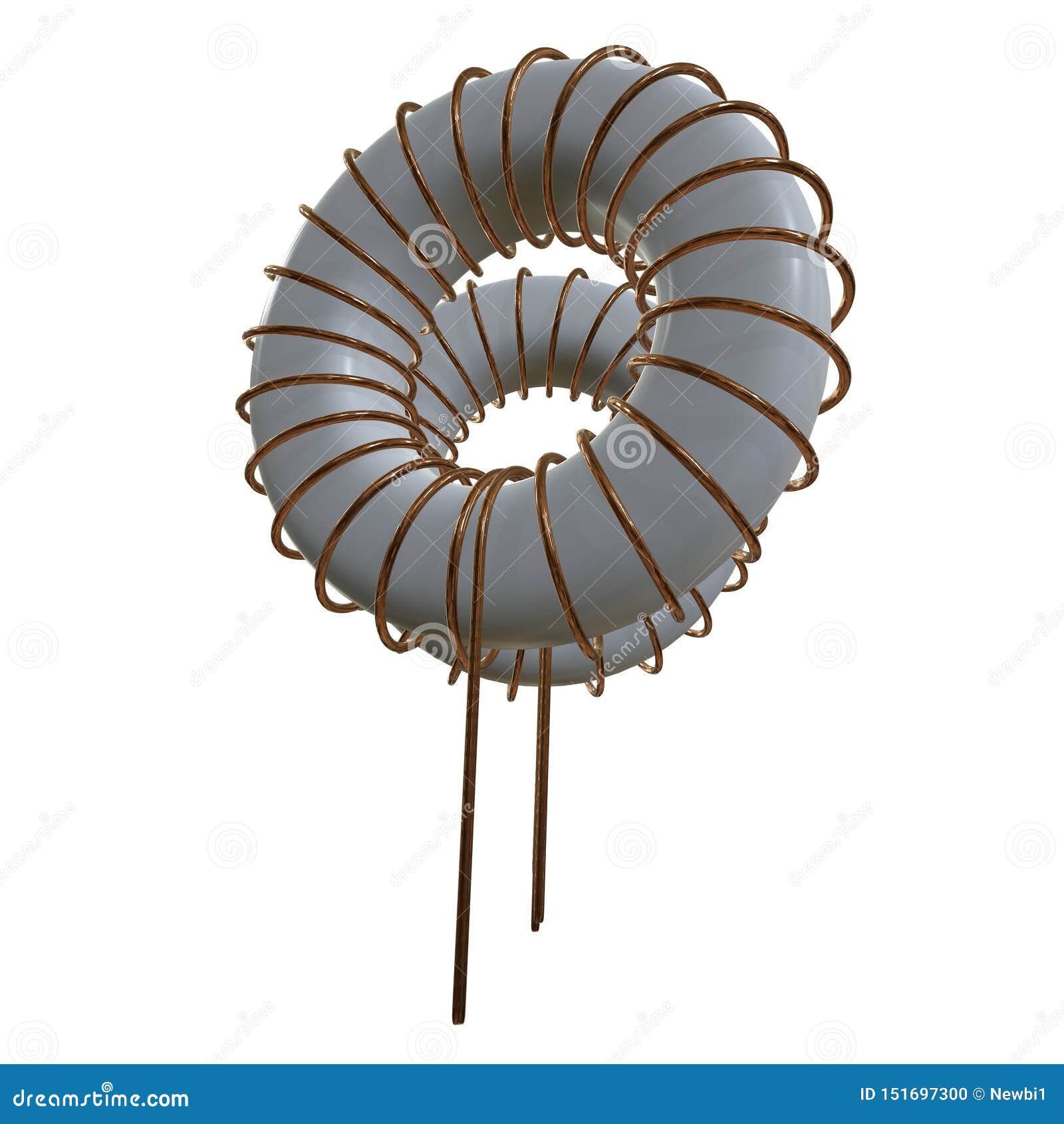 Toroidal Coil Inductor stock illustration. Illustration of phase ...