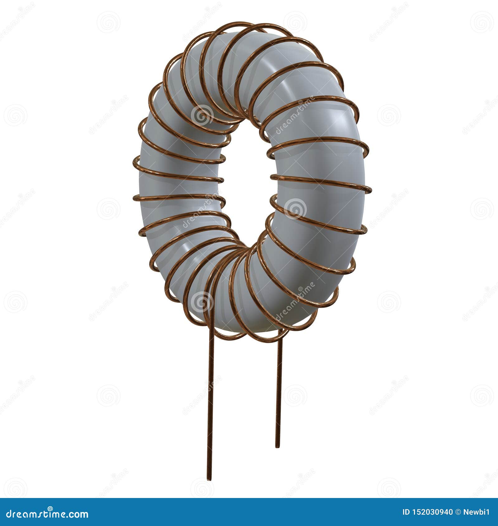 Toroidal Coil Inductor stock illustration. Illustration of frequency ...